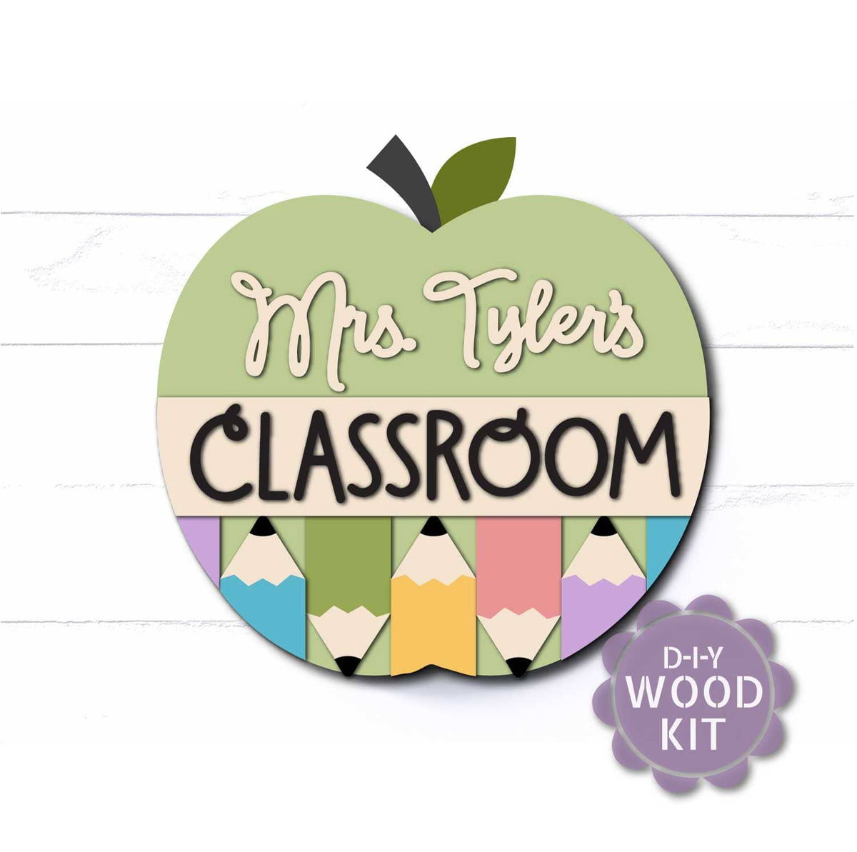 WOOD KIT /Teacher Name Door Sign Kit| WallCutz Crafts