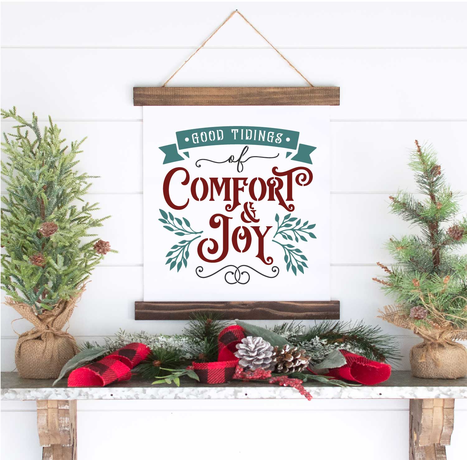 Comfort and Joy Christmas Stencil – WallCutz Crafts