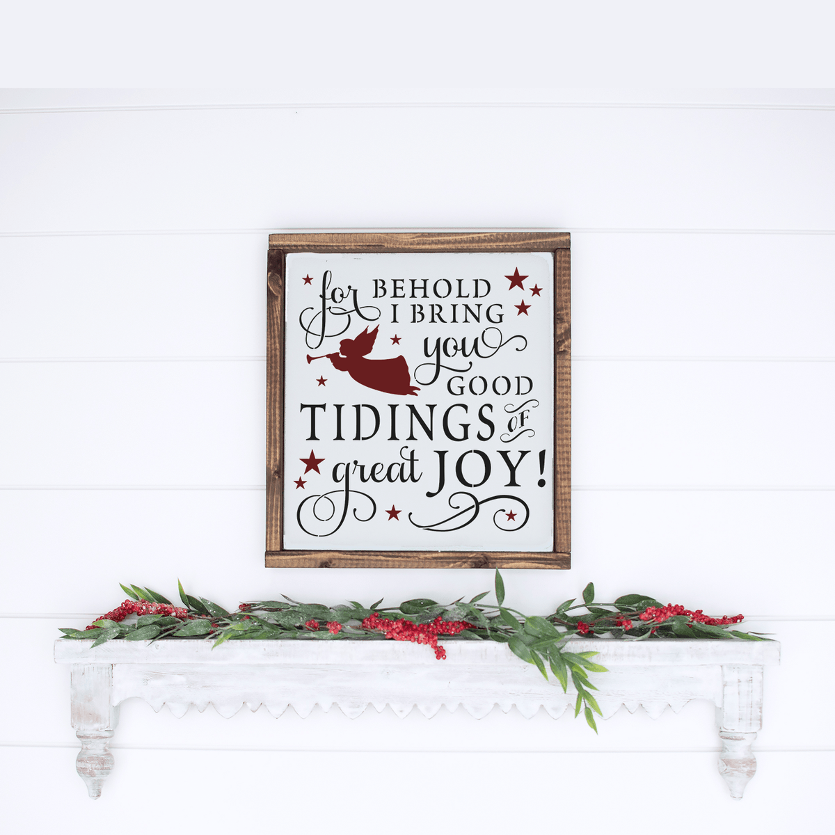 Good Tidings of Great Joy - Christmas Stencil| WallCutz Crafts