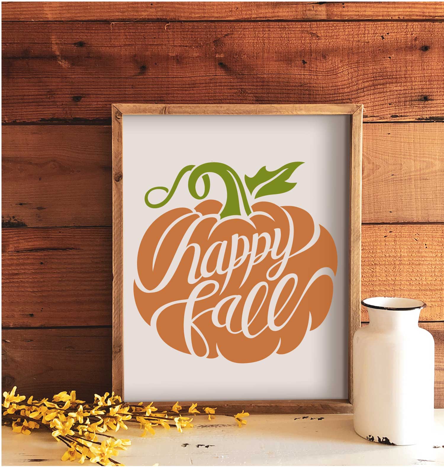 Happy Fall - pumpkin stencil – WallCutz Crafts