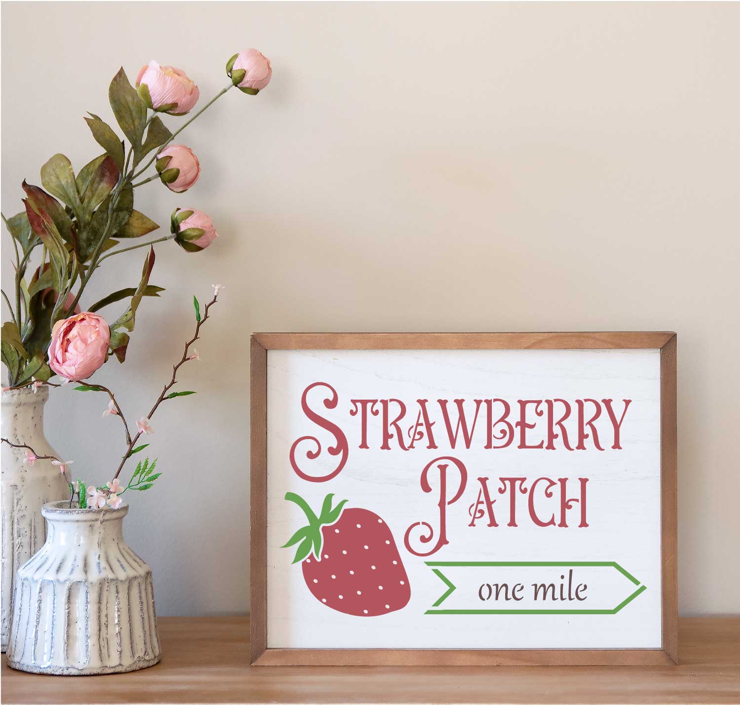 Strawberry Patch stencil – WallCutz Crafts