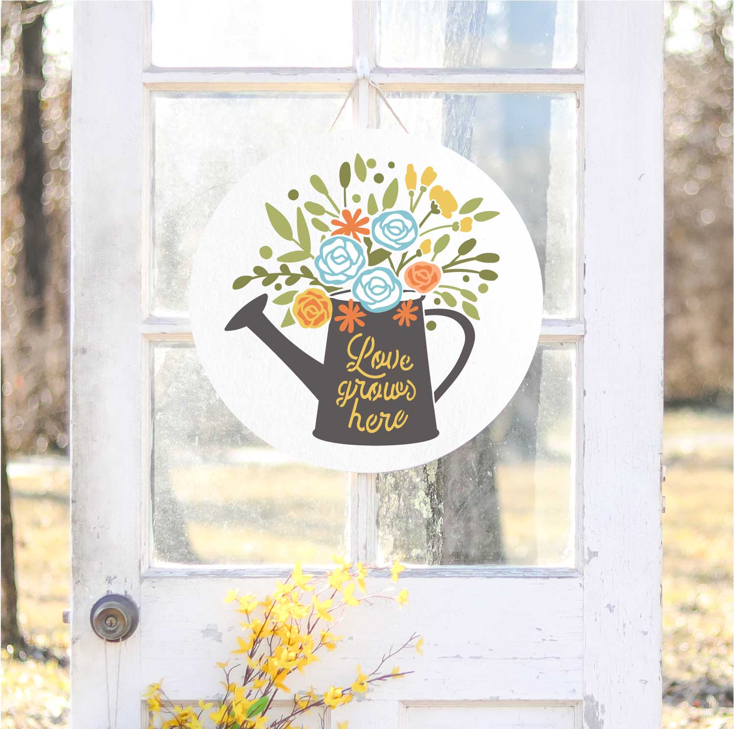 Watering Can Flower Bouquet / Stencil – WallCutz Crafts