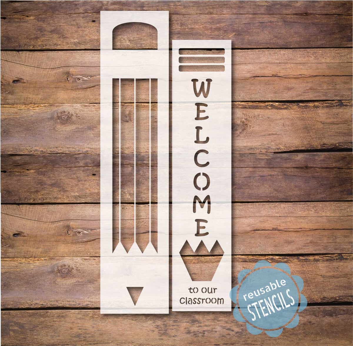 Welcome Pencil / Back to School Leaner Stencil| WallCutz Crafts