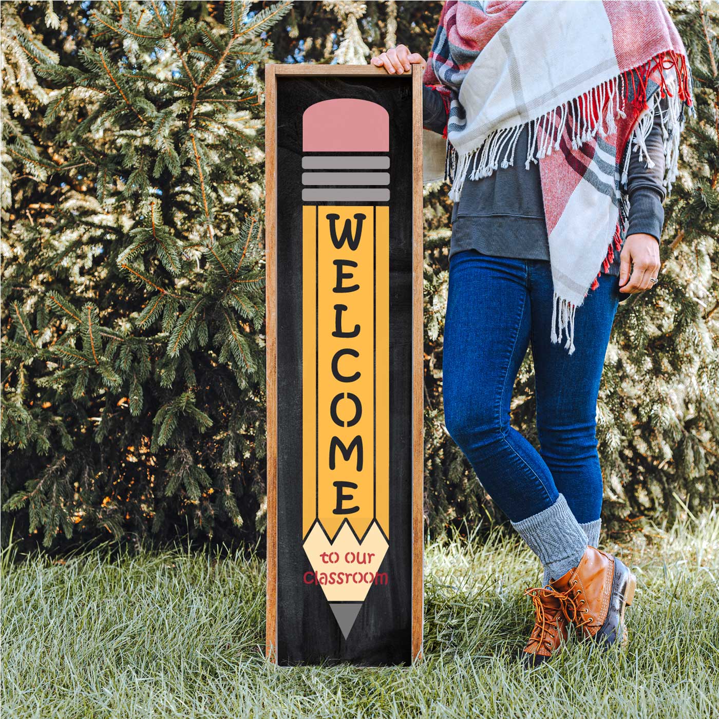 Welcome Pencil / Back to School Leaner Stencil – WallCutz Crafts