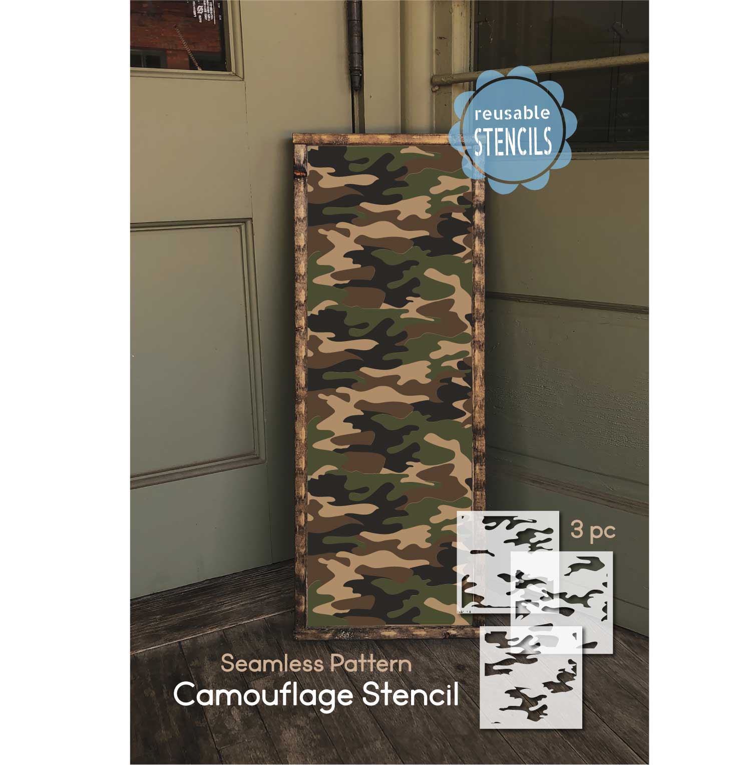 Camouflage / Seamless Pattern Stencil – WallCutz Crafts