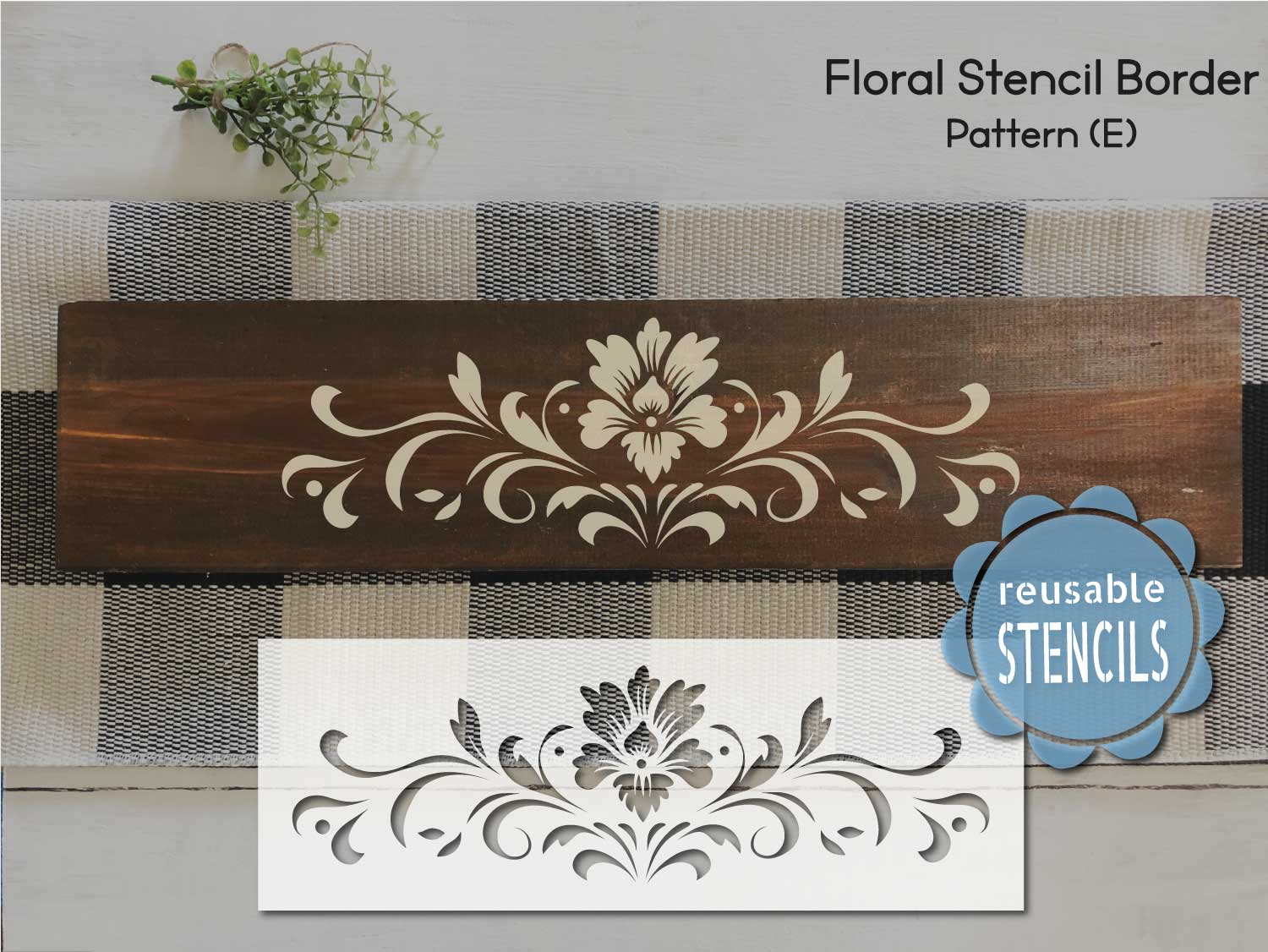 Floral Inlay Stencil (E) / Pattern Stencil – WallCutz Crafts
