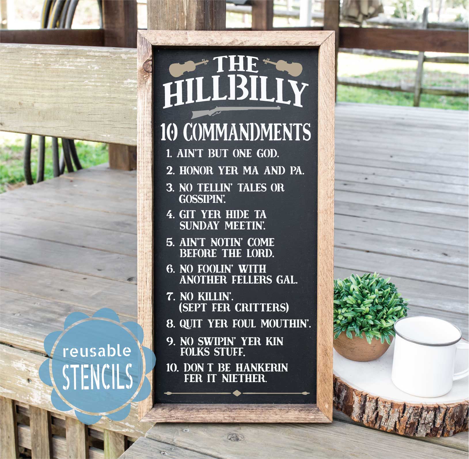 Hillbilly Ten Commandments Printable