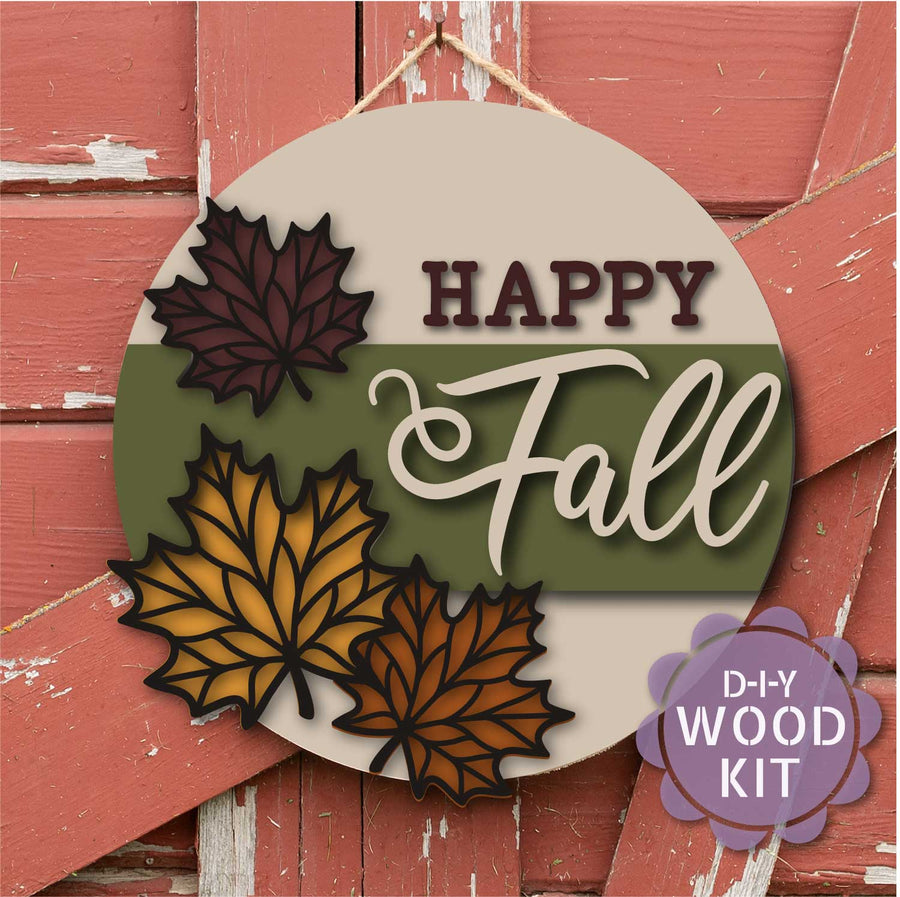 WOOD KIT / Happy Fall Leaves| WallCutz Crafts