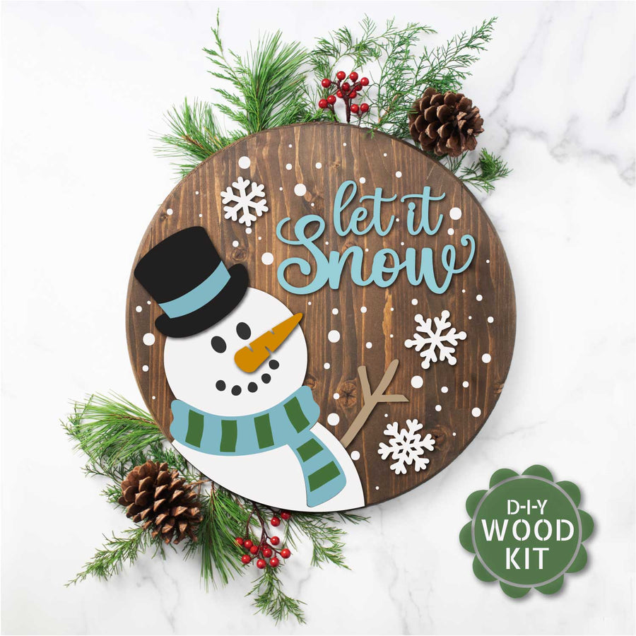 WOOD KIT / Let It Snow Snowman – WallCutz Crafts