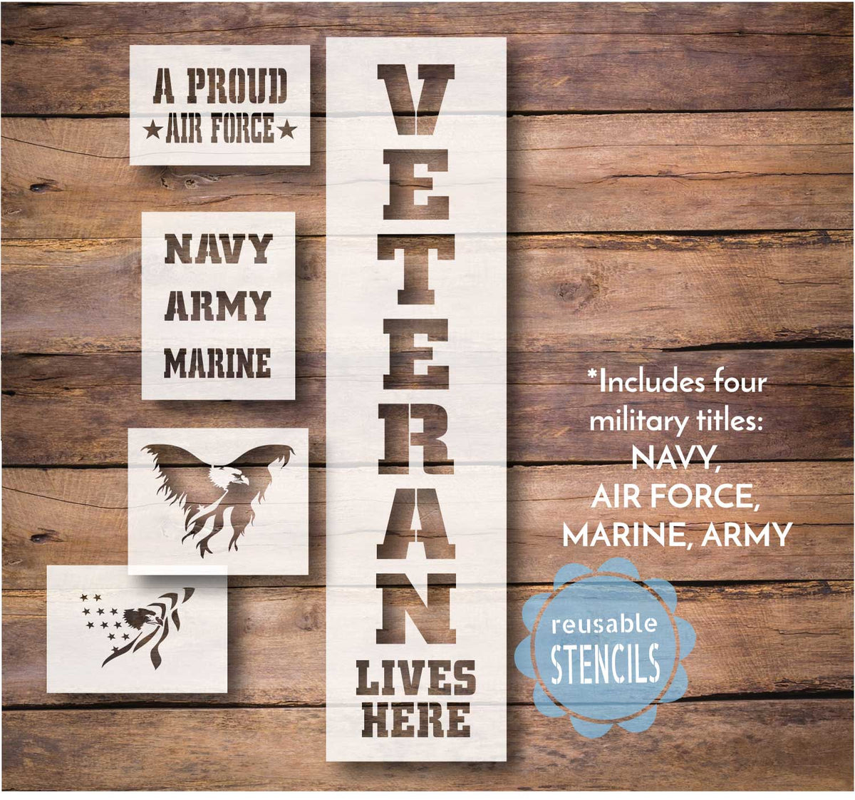 A Proud Veteran Live Here / Porch Stencil| WallCutz Crafts