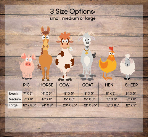 Farm Animal Bundle / Stencil Pack| WallCutz Crafts