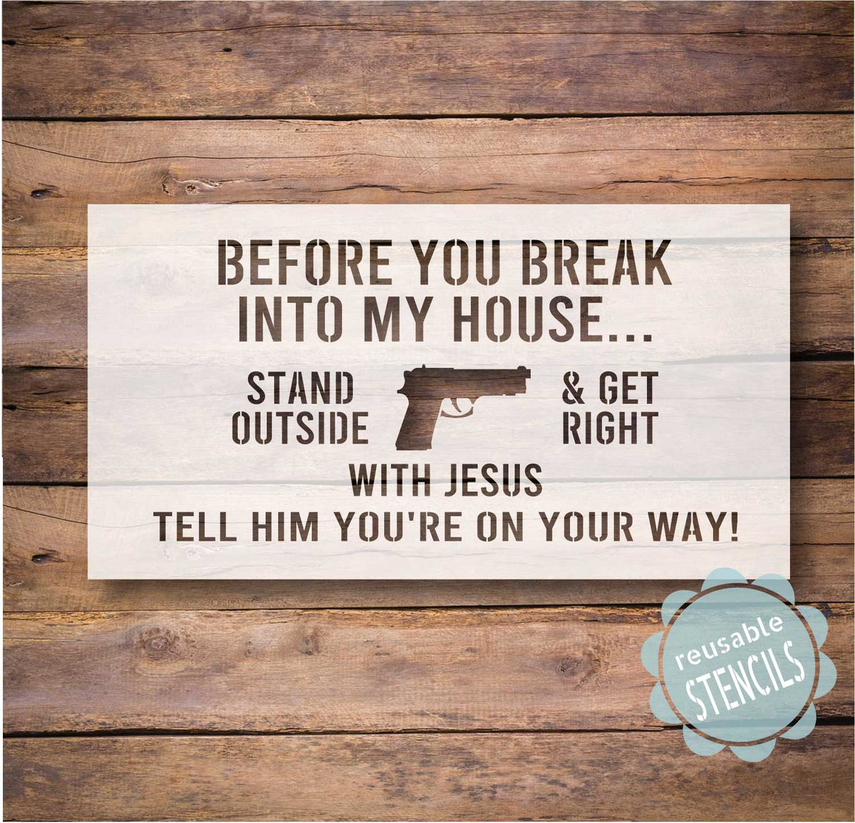 Get Right With Jesus / Door Mat Stencil| WallCutz Crafts