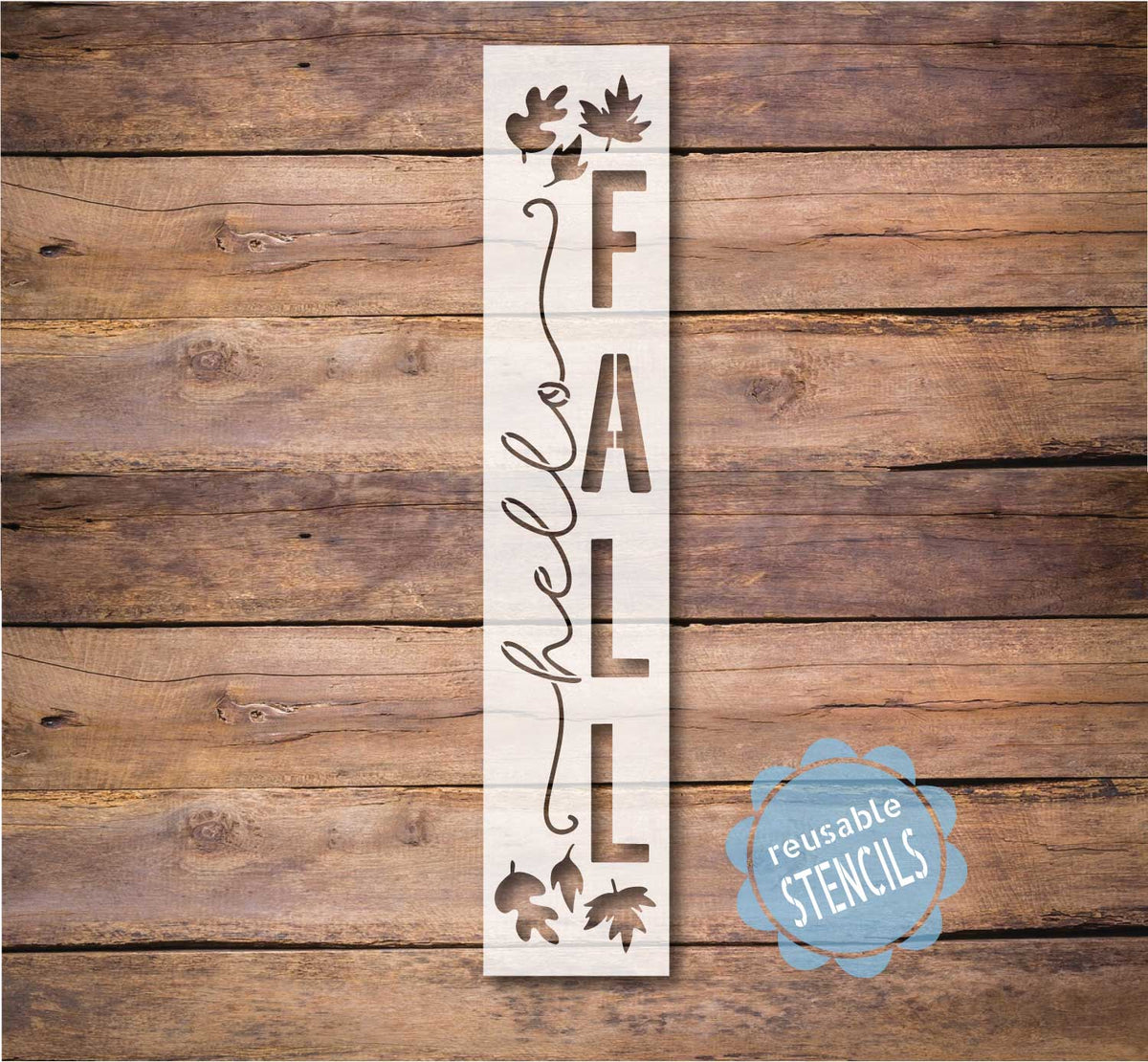 Hello Fall / Leaf Trio Stencil| WallCutz Crafts