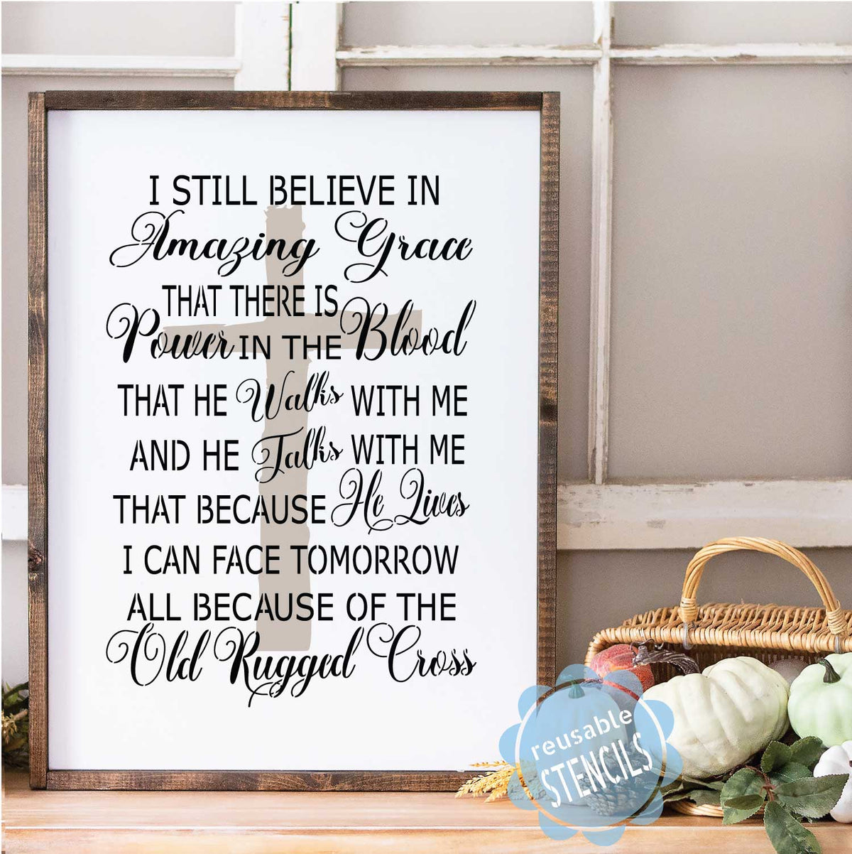 Old Rugged Cross / Reusable Stencil – WallCutz Crafts