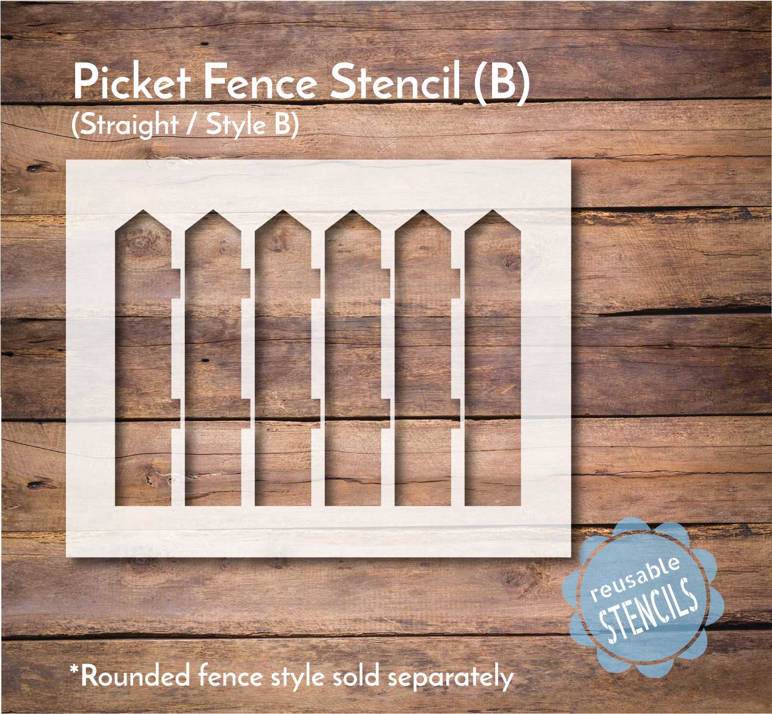 Picket Fence Stencil / Straight Style (B) – WallCutz Crafts
