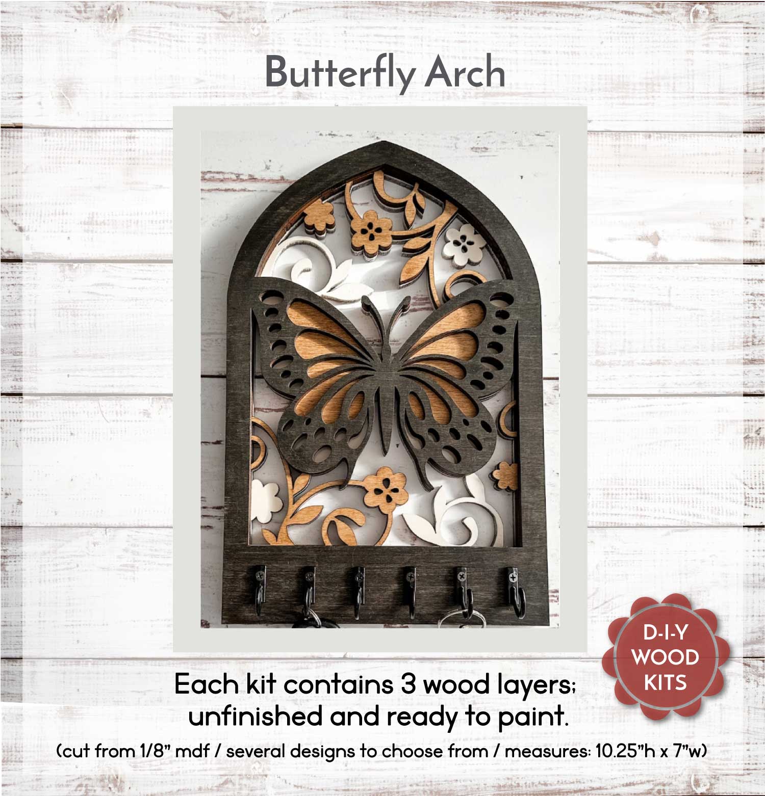 Arch Key Hanger or Decor / Layered Wood Kit – WallCutz Crafts
