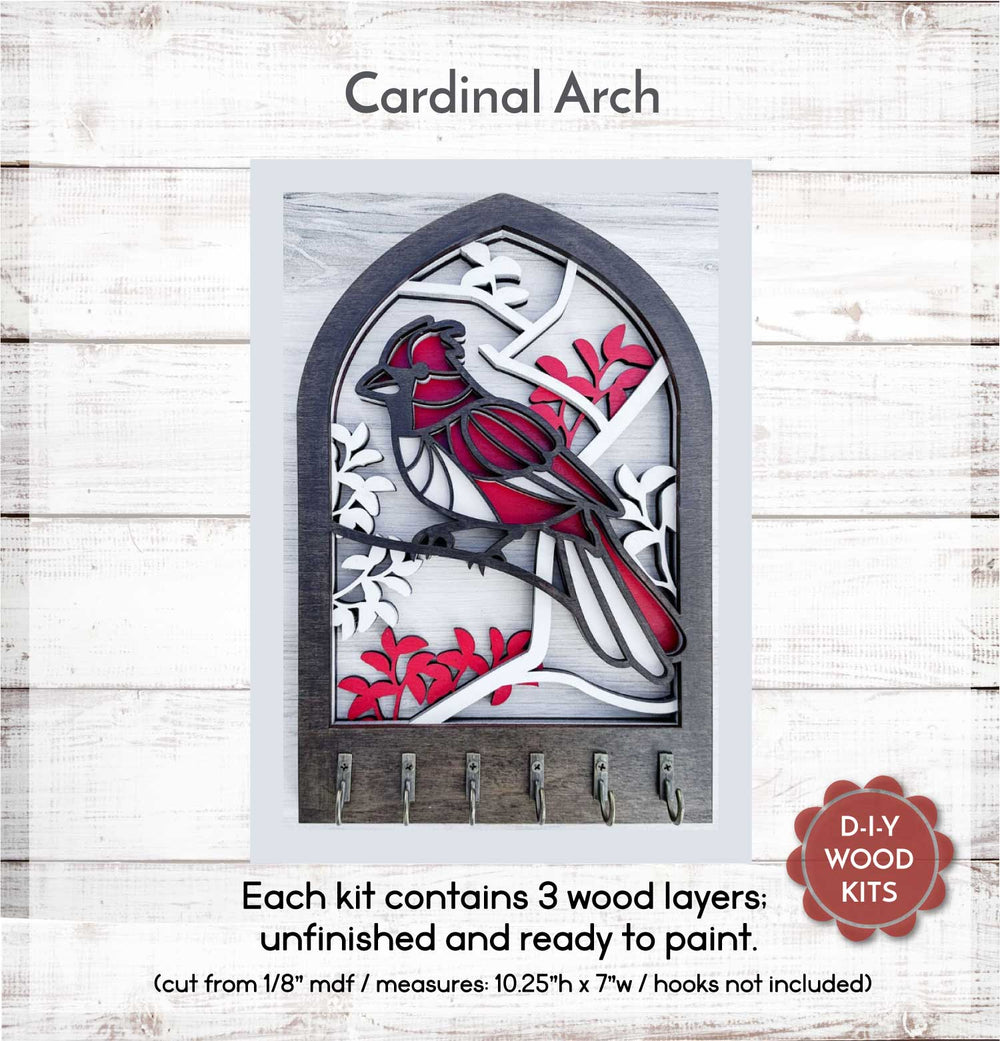 Arch Key Hanger or Decor / Layered Wood Kit| WallCutz Crafts