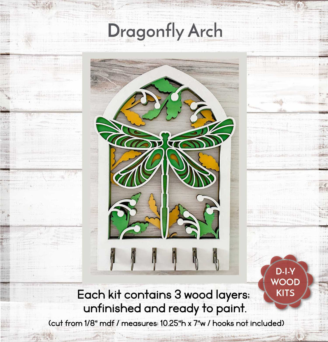 Arch Key Hanger or Decor / Layered Wood Kit| WallCutz Crafts