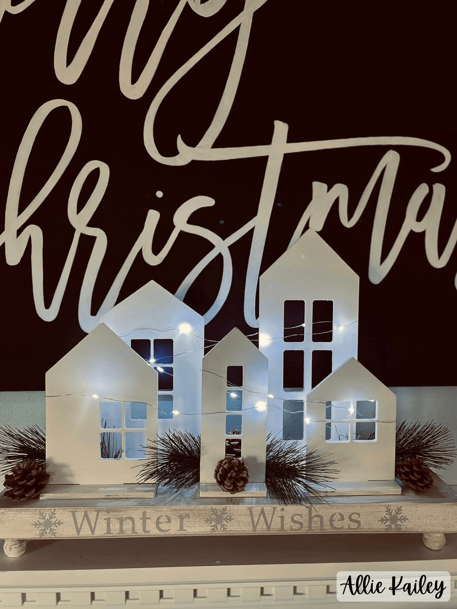 Village Set / Wood House Cut-Outs| WallCutz Crafts