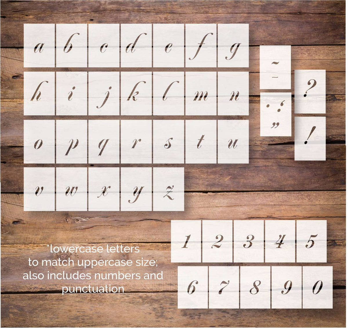 Alphabet letter stencils - Fancy Script| WallCutz Crafts