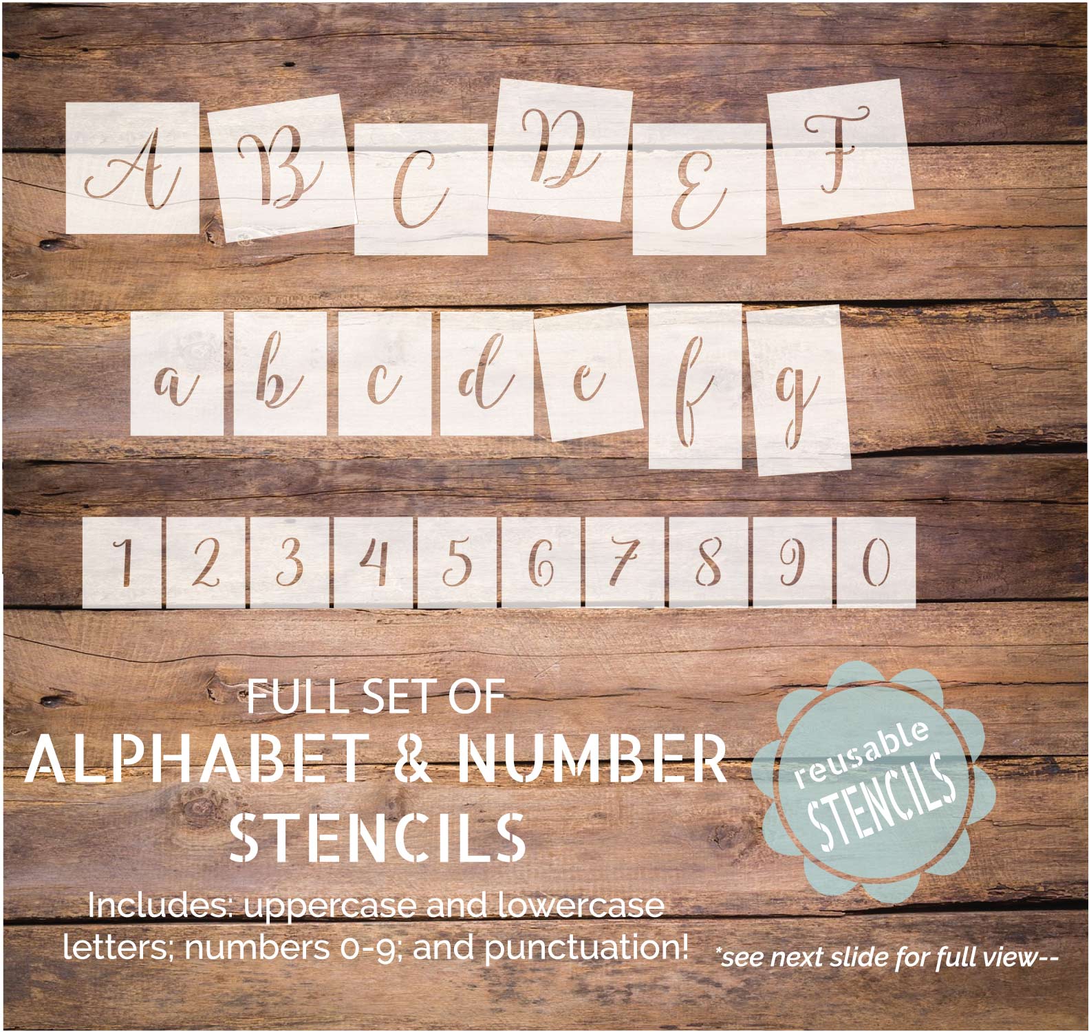 Alphabet letter stencils - Script style – WallCutz Crafts