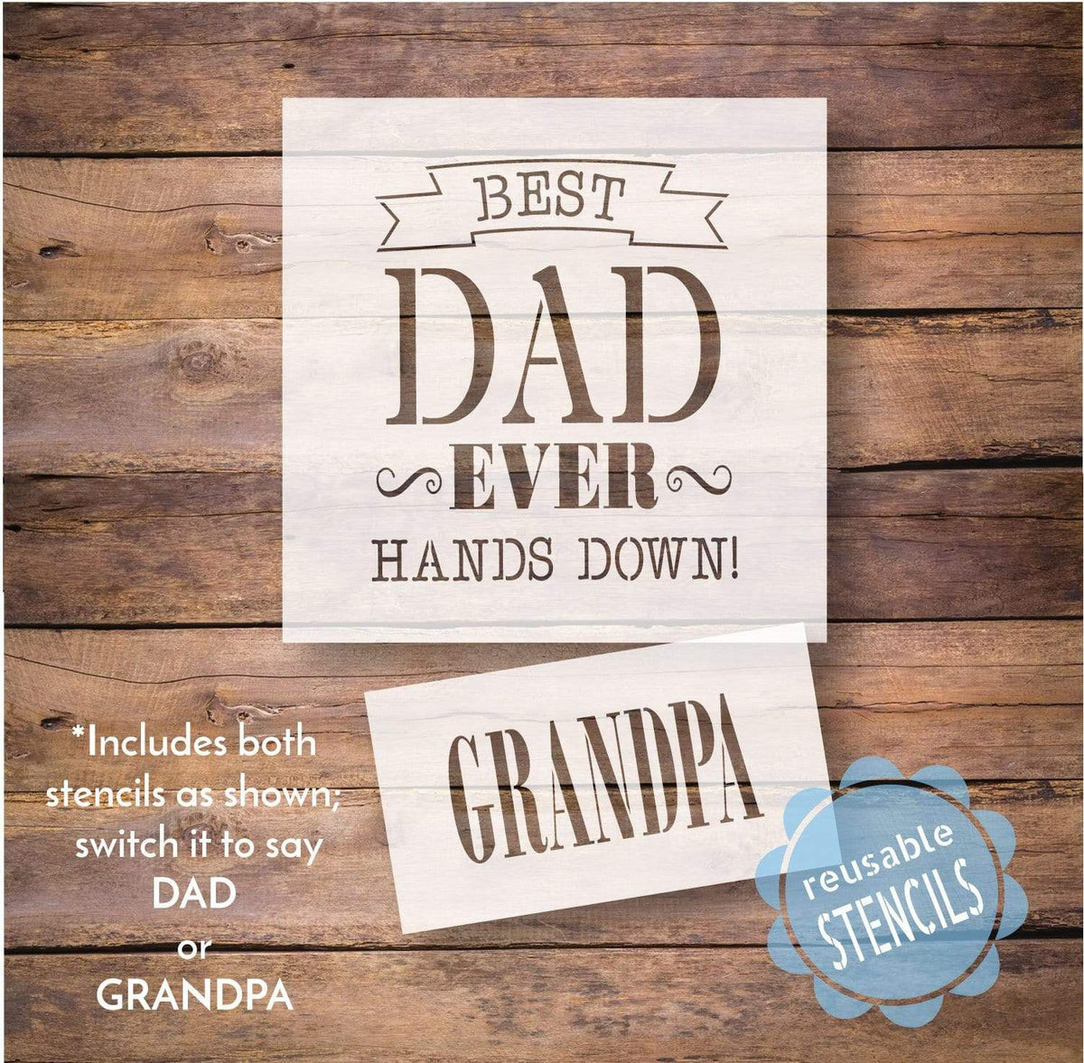 Best Dad Hands Down Stencil| WallCutz Crafts