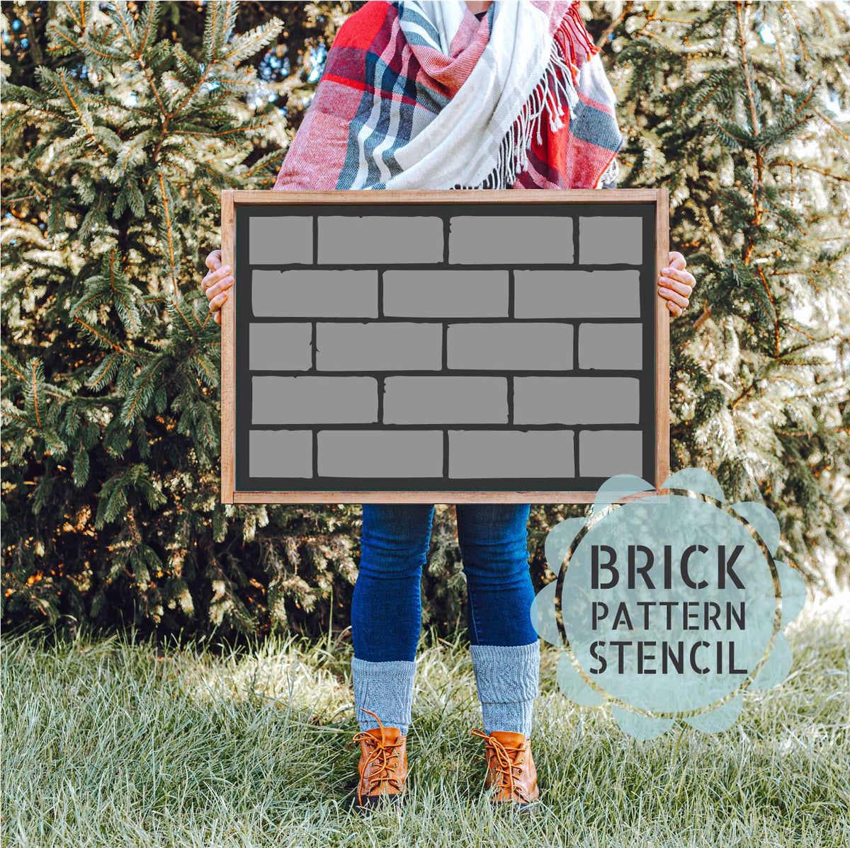 Brick Wall Pattern Stencil| WallCutz Crafts