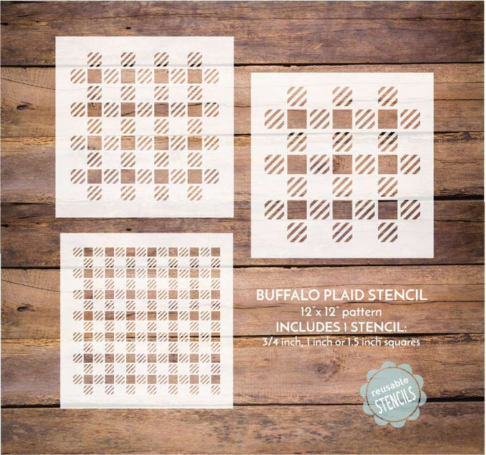 Buffalo Plaid Pattern | Christmas Stencil| WallCutz Crafts