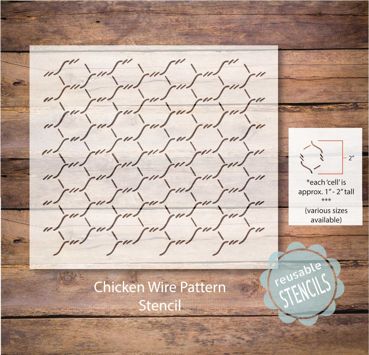Chicken Wire / Pattern Stencil| WallCutz Crafts