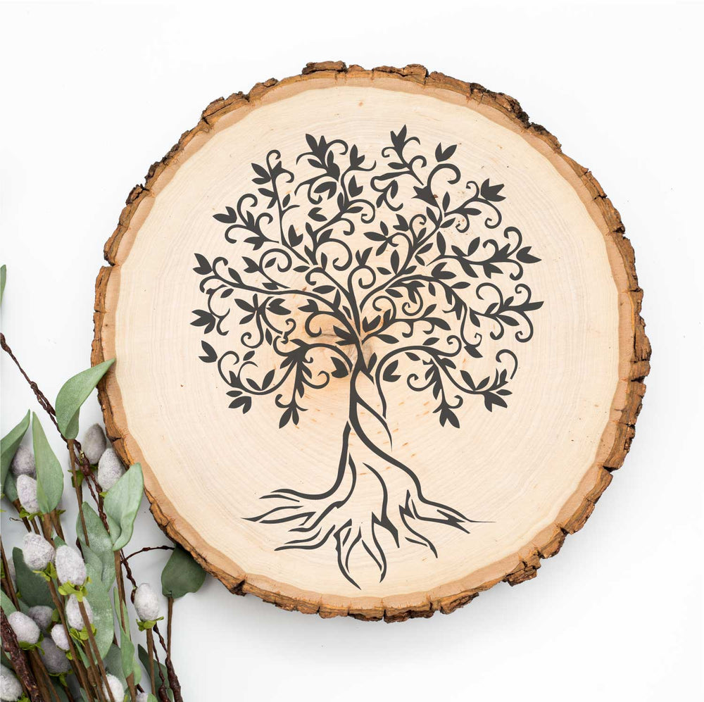 Full Tree with Roots / Stencil| WallCutz Crafts