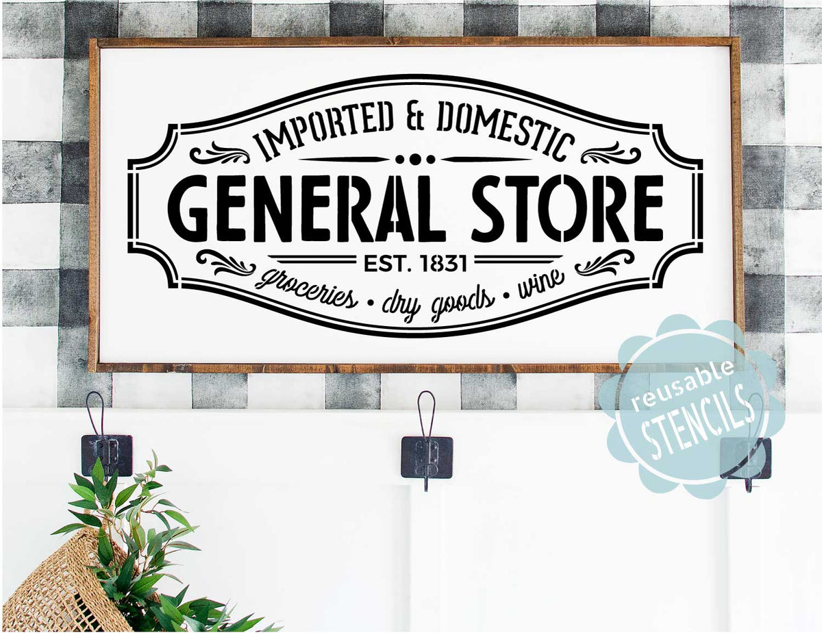 General Store - stencil| WallCutz Crafts