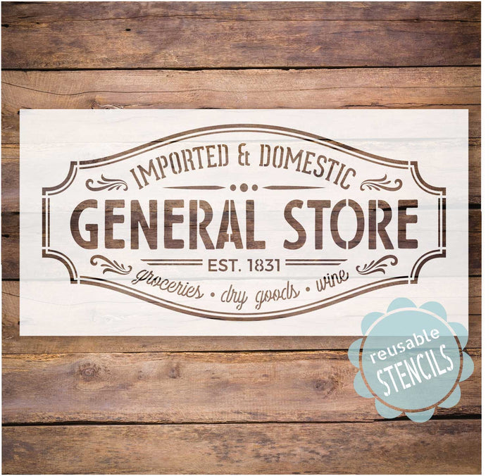 General Store - stencil| WallCutz Crafts