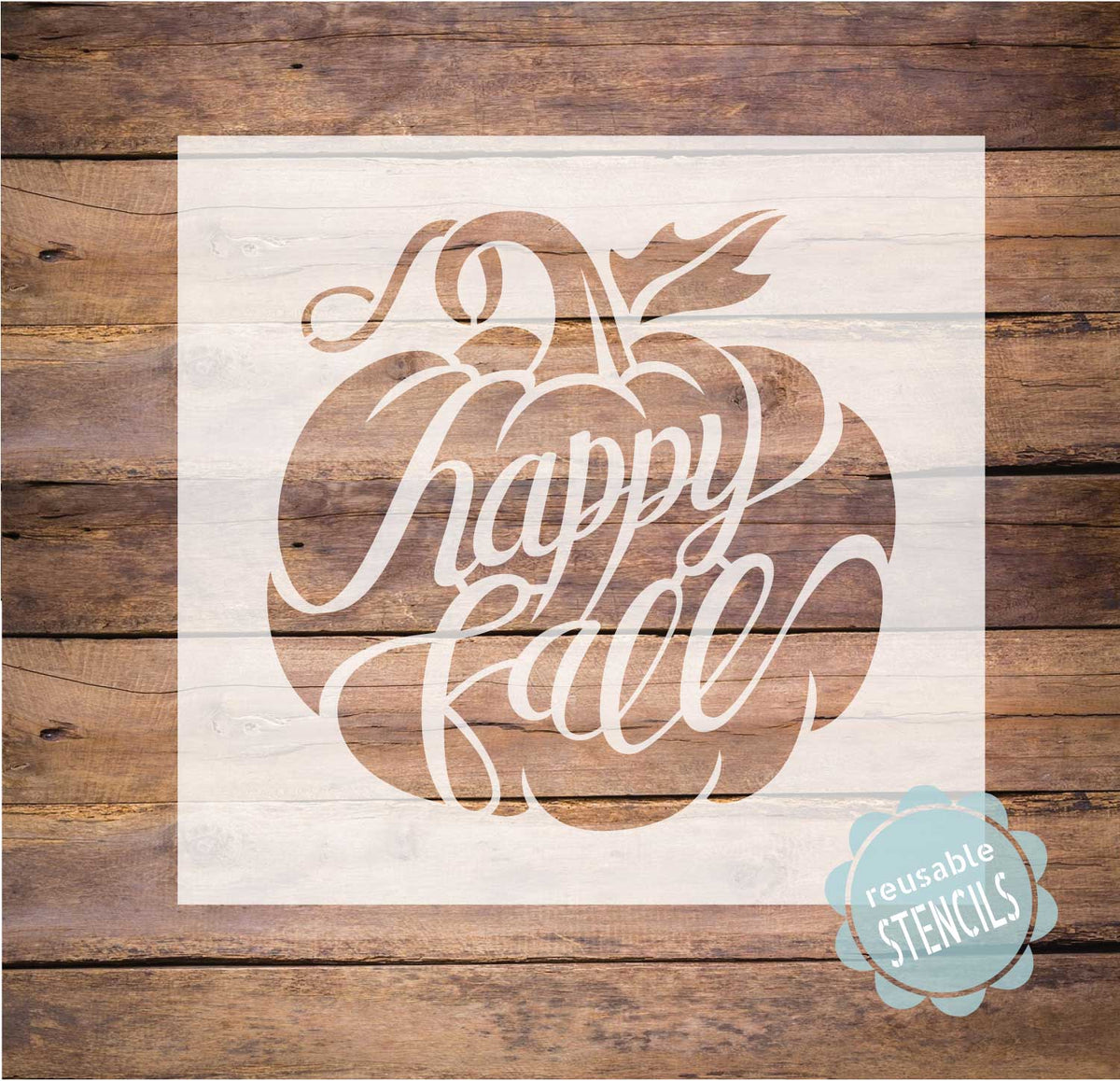 Happy Fall - pumpkin stencil| WallCutz Crafts