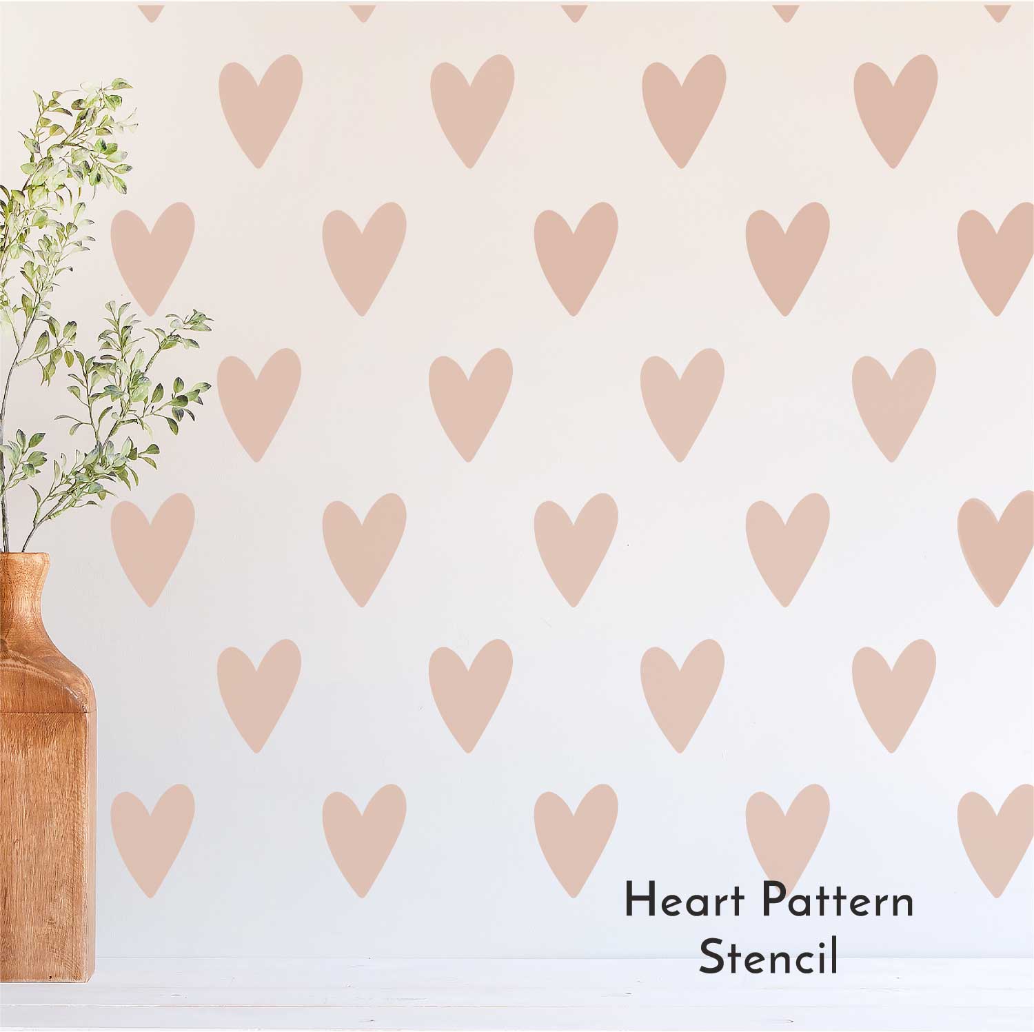 Heart Wall Pattern Stencil – WallCutz Crafts