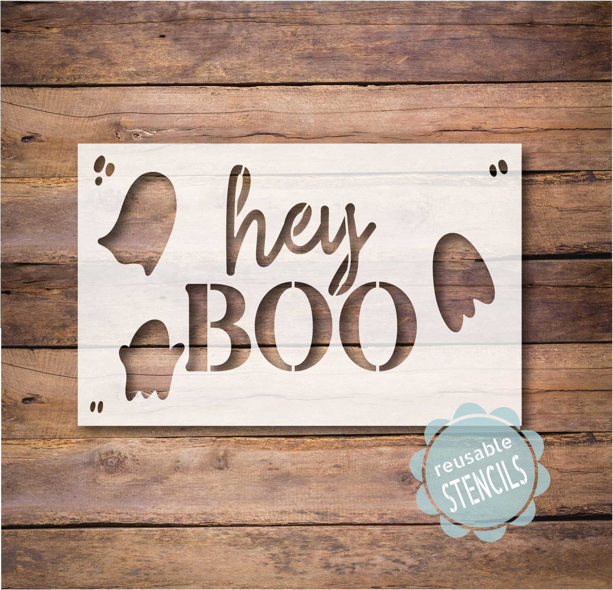 Hey Boo / Halloween Door Mat Stencil| WallCutz Crafts