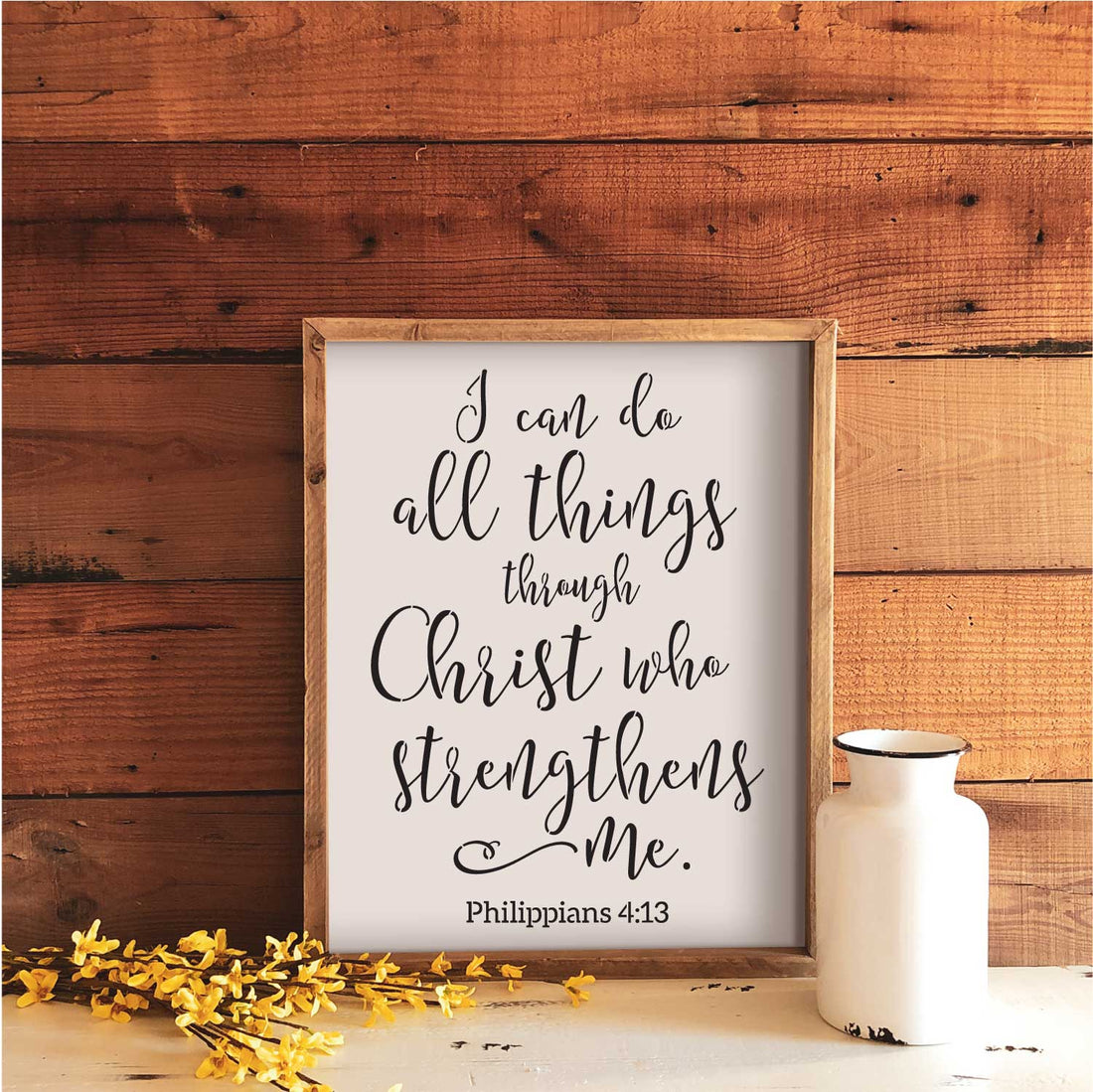 I Can Do All Things Through Christ / Scripture stencil – WallCutz Crafts