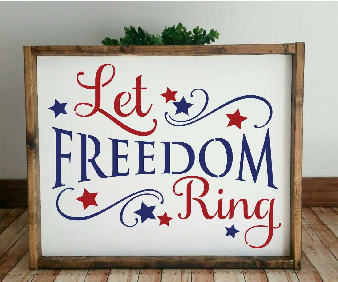 Let Freedom Ring stencil – WallCutz Crafts
