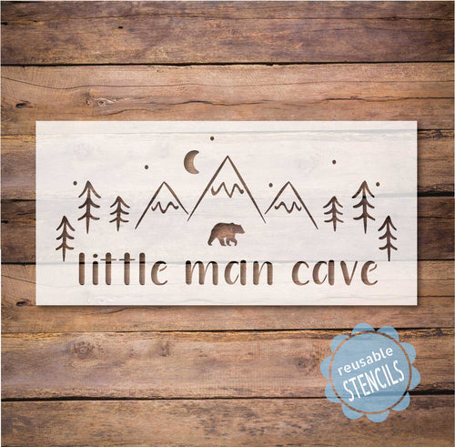 Little Man Cave / Nursery Stencil| WallCutz Crafts