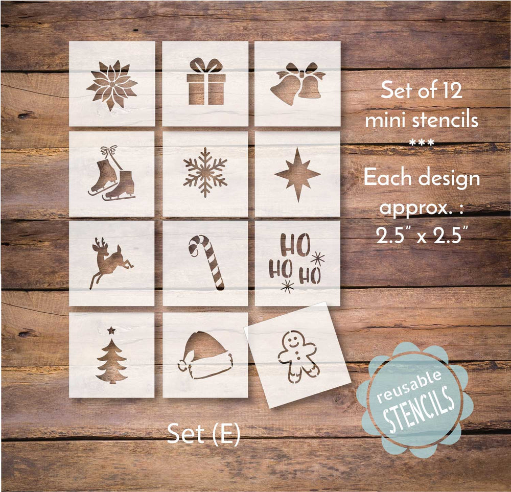 Mini Stencil Pack (E)| WallCutz Crafts