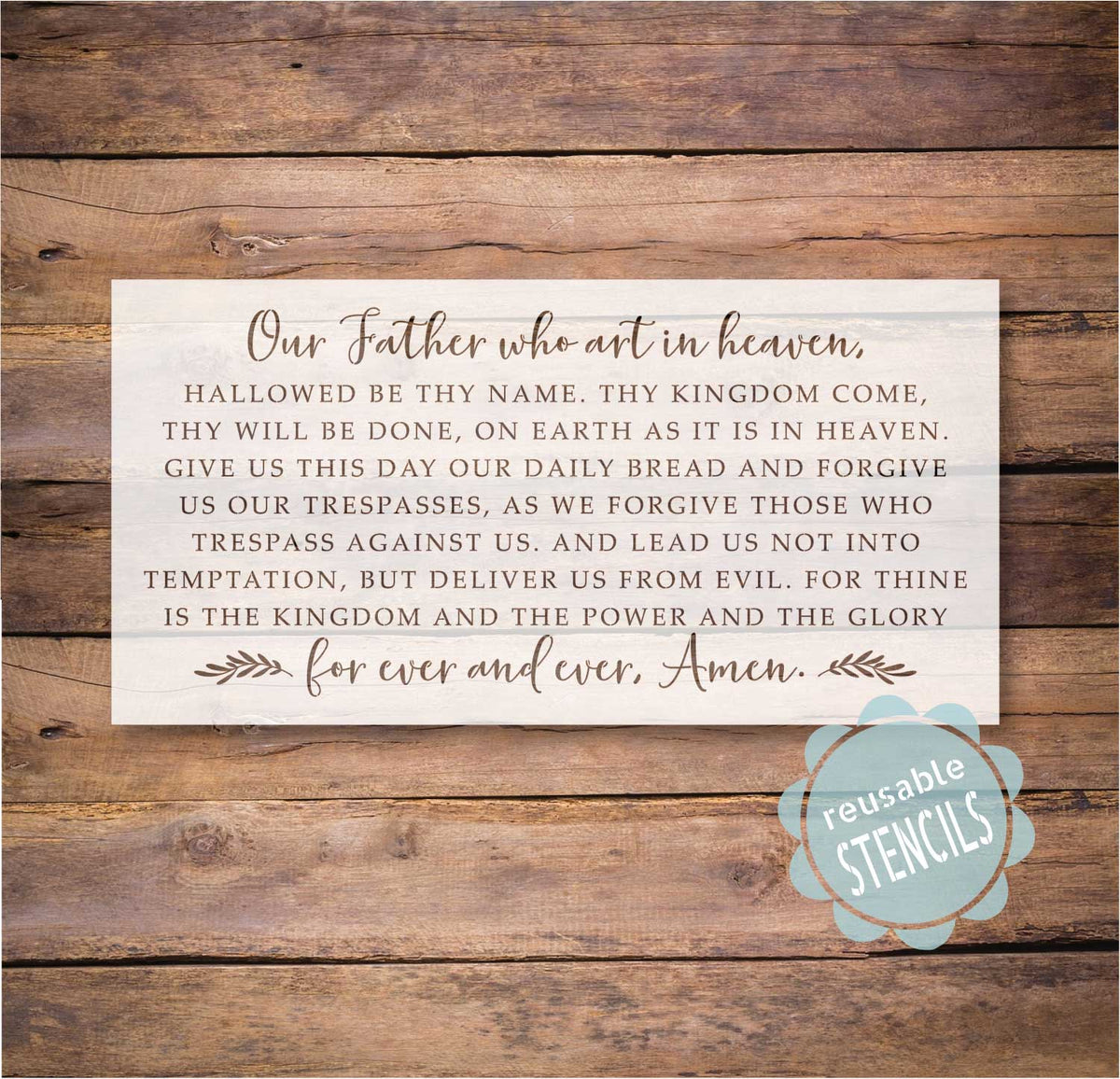 Our Father / The Lords Prayer Stencil| WallCutz Crafts