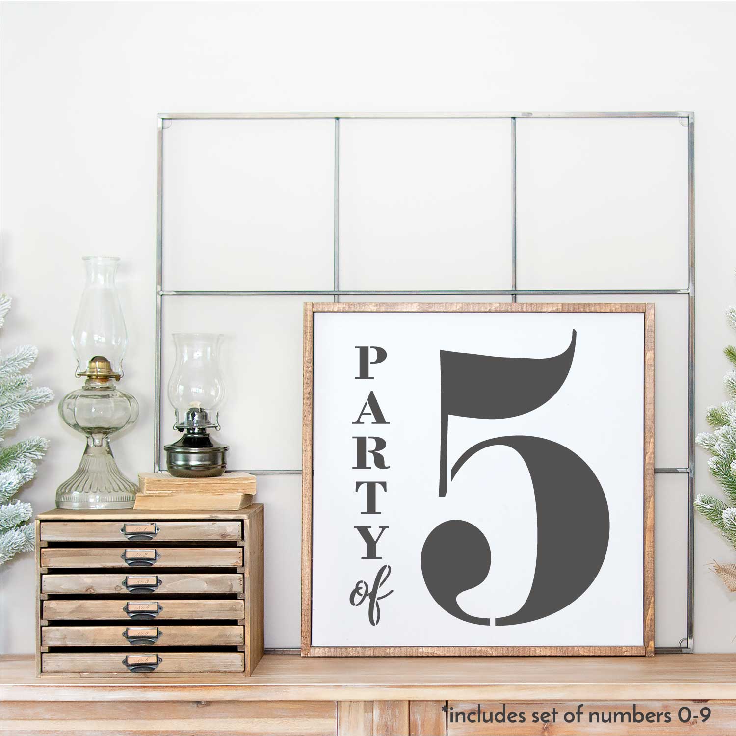Party of 5 / Party Stencil with Number Set – WallCutz Crafts