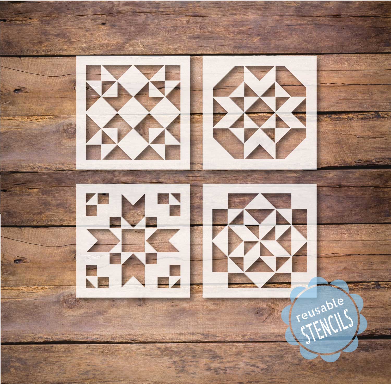 Quilt Block Stencils / Set of 4 – WallCutz Crafts
