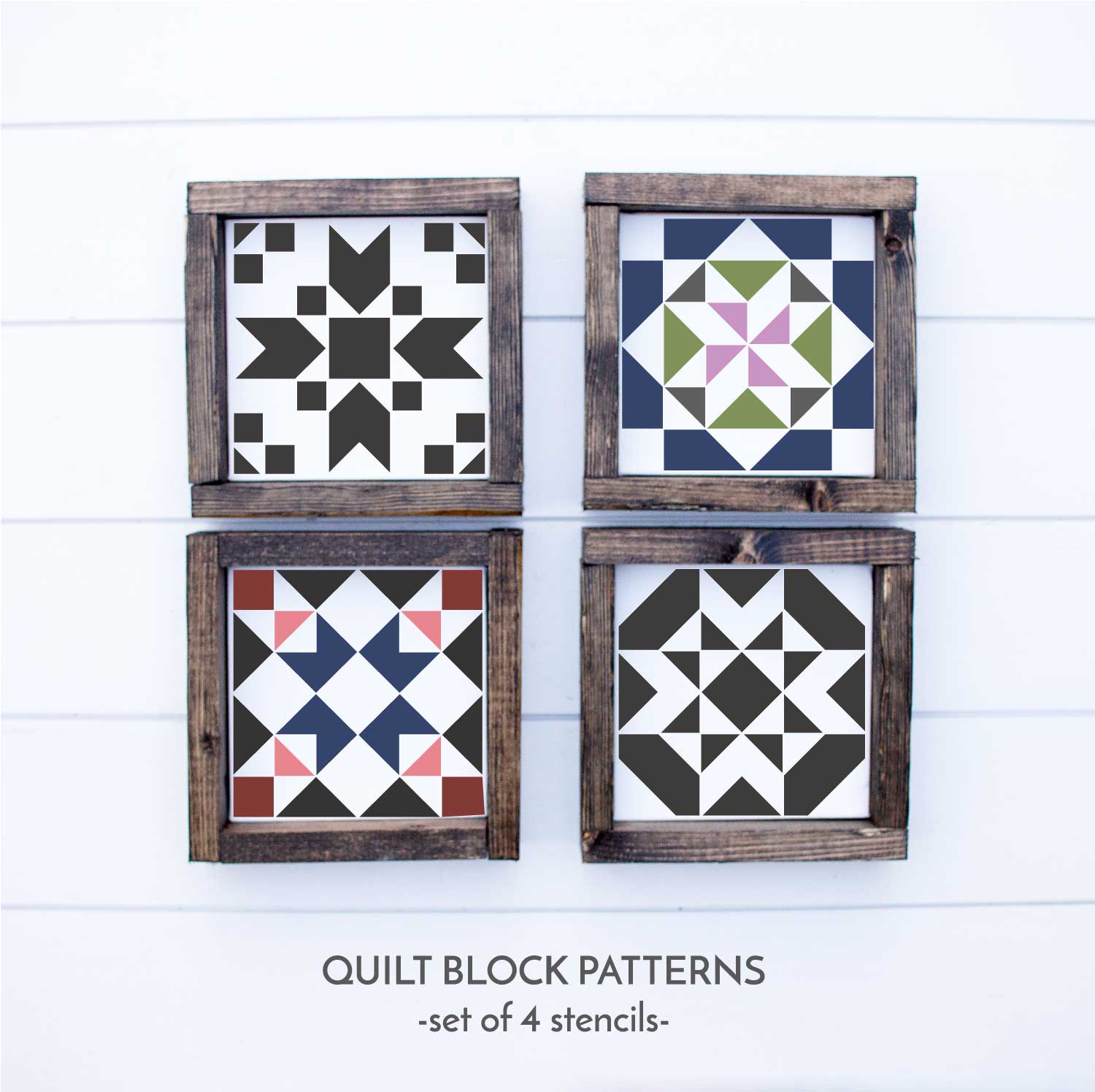Quilt Block Stencils / Set of 4 – WallCutz Crafts