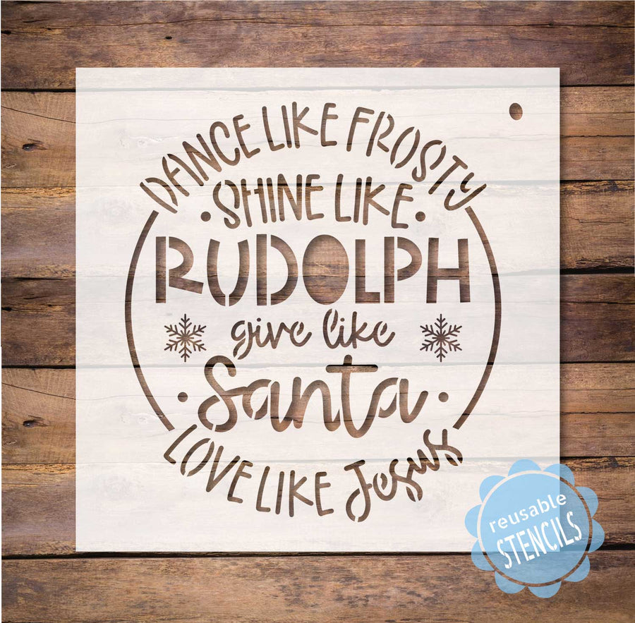 Shine Like Rudolph / Reusable Stencil| WallCutz Crafts
