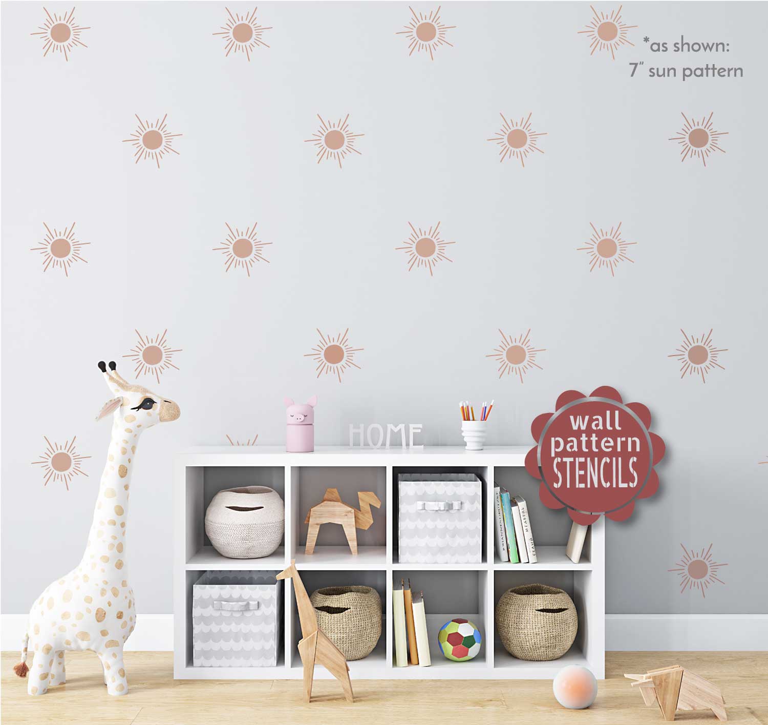 Sunshine Wall Pattern Stencil – WallCutz Crafts