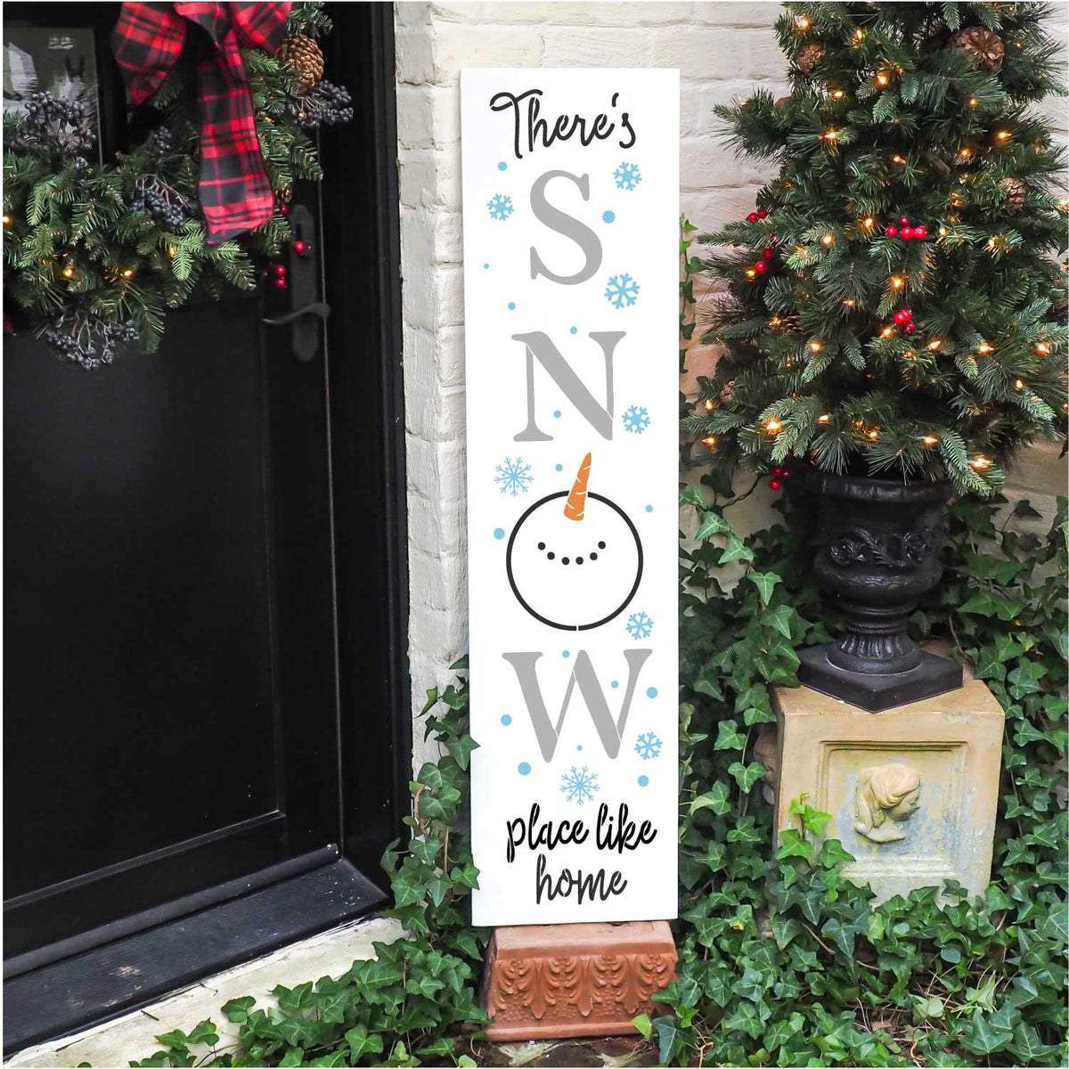 There's SNOW place like home / winter snowman porch stencil| WallCutz ...