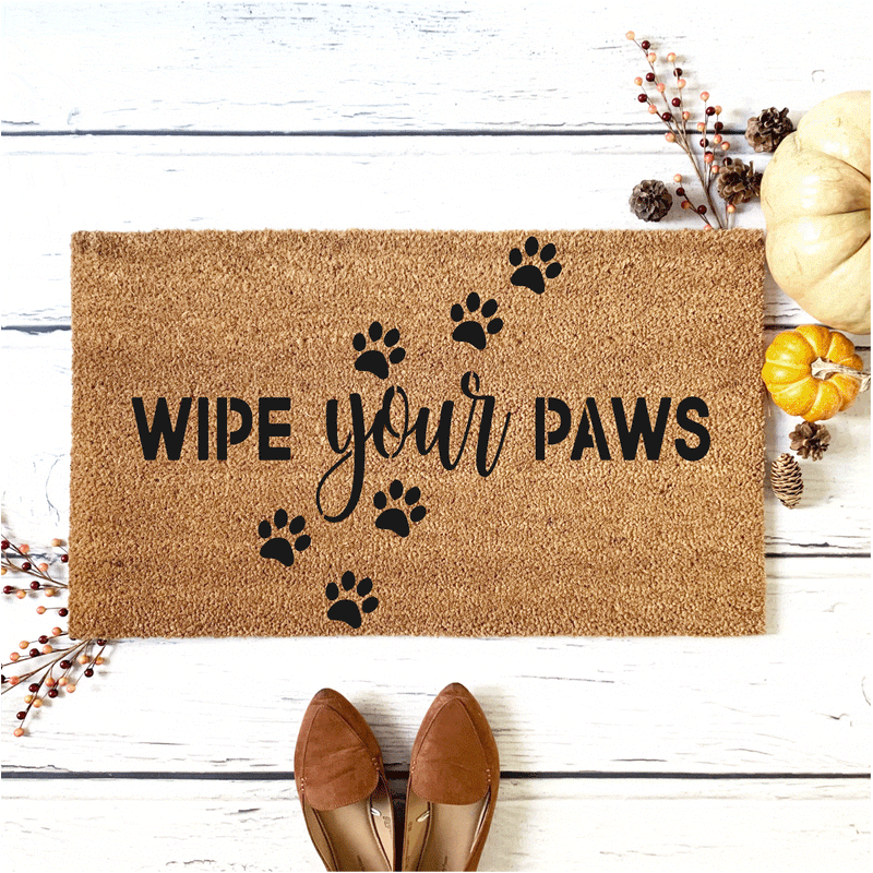 Wipe Your Paws Stencil| WallCutz Crafts